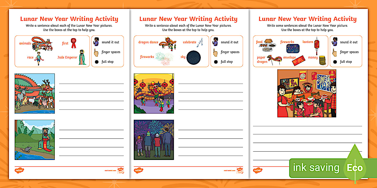 Lunar New Year Early Writing Activities | Twinkl