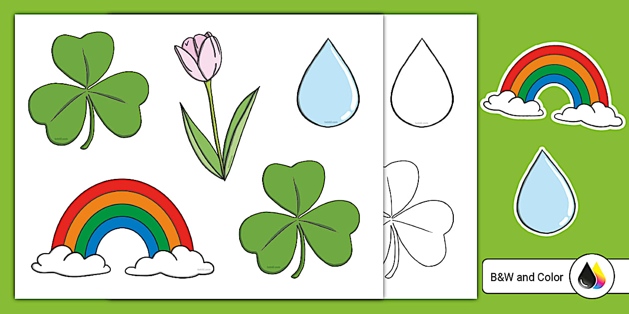 March Cutouts (teacher made) - Twinkl