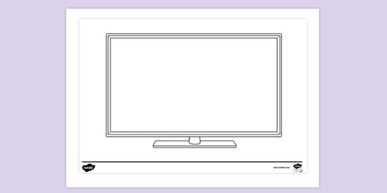 Television Colouring Sheet | Colouring Sheets (teacher made)