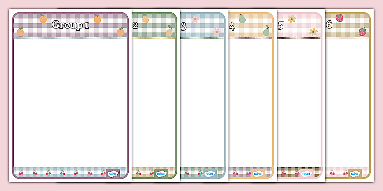 Checkered Charm Reading Group Posters (Teacher-Made)