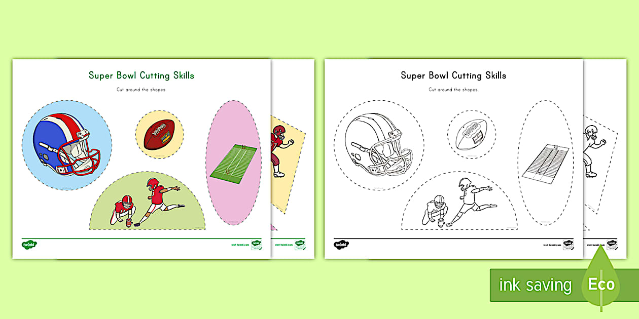 Super Bowl Cutting Skills | PreK Resource | Twinkl USA