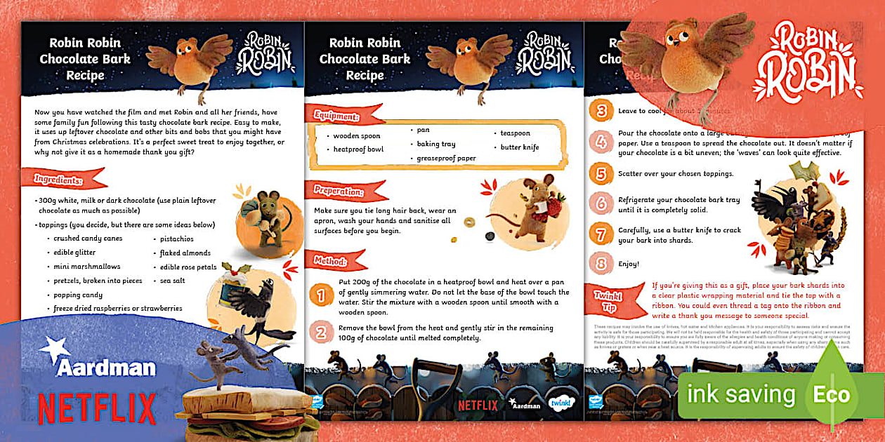 FREE! - Easy Chocolate Recipe | Robin Robin | Twinkl & Netflix