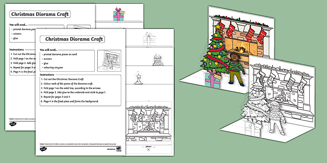 Christmas Diorama Craft - Twinkl - KS1 (teacher made)