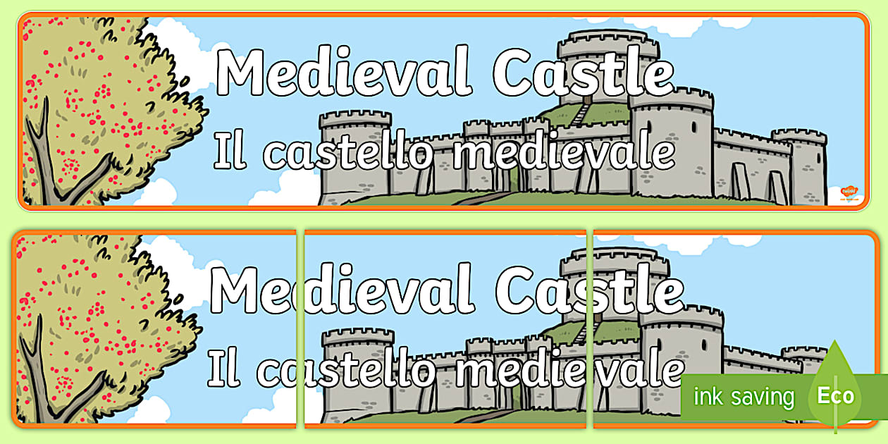 Medieval Castle Role-Play Display Banner English/Italian
