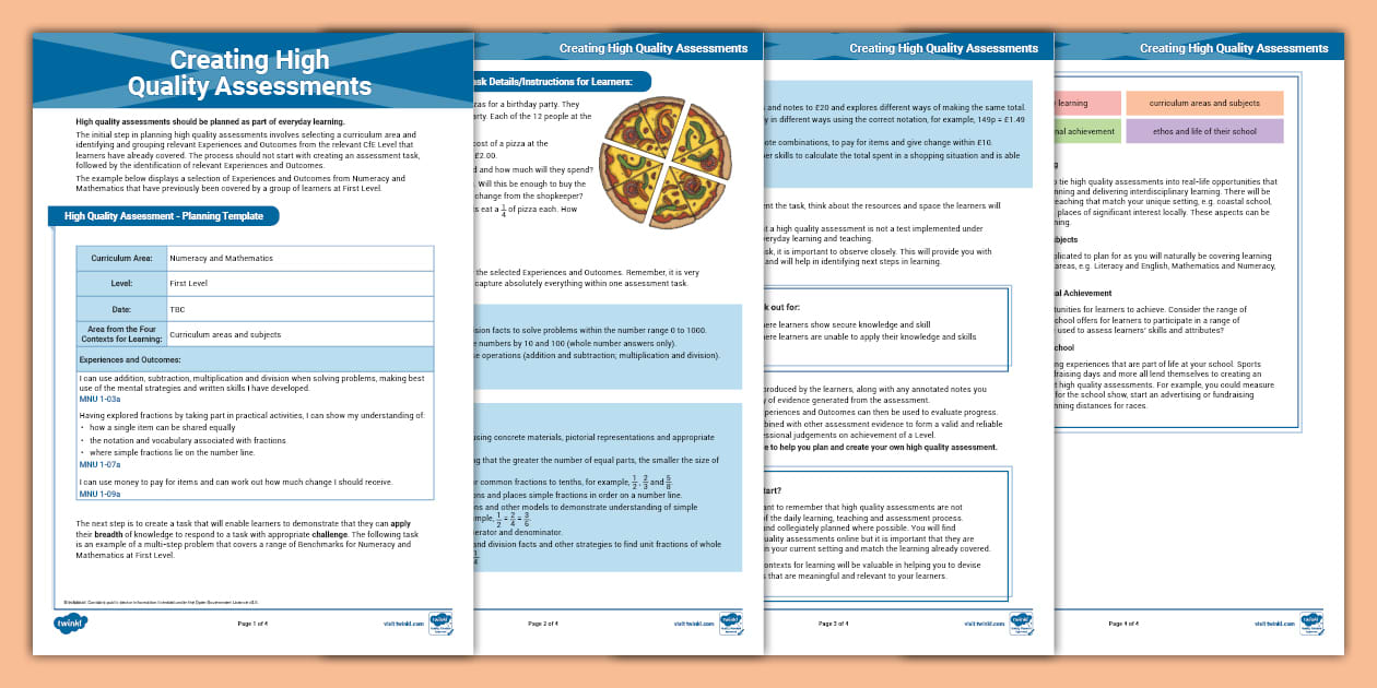 Creating High Quality Assessments (teacher made) - Twinkl
