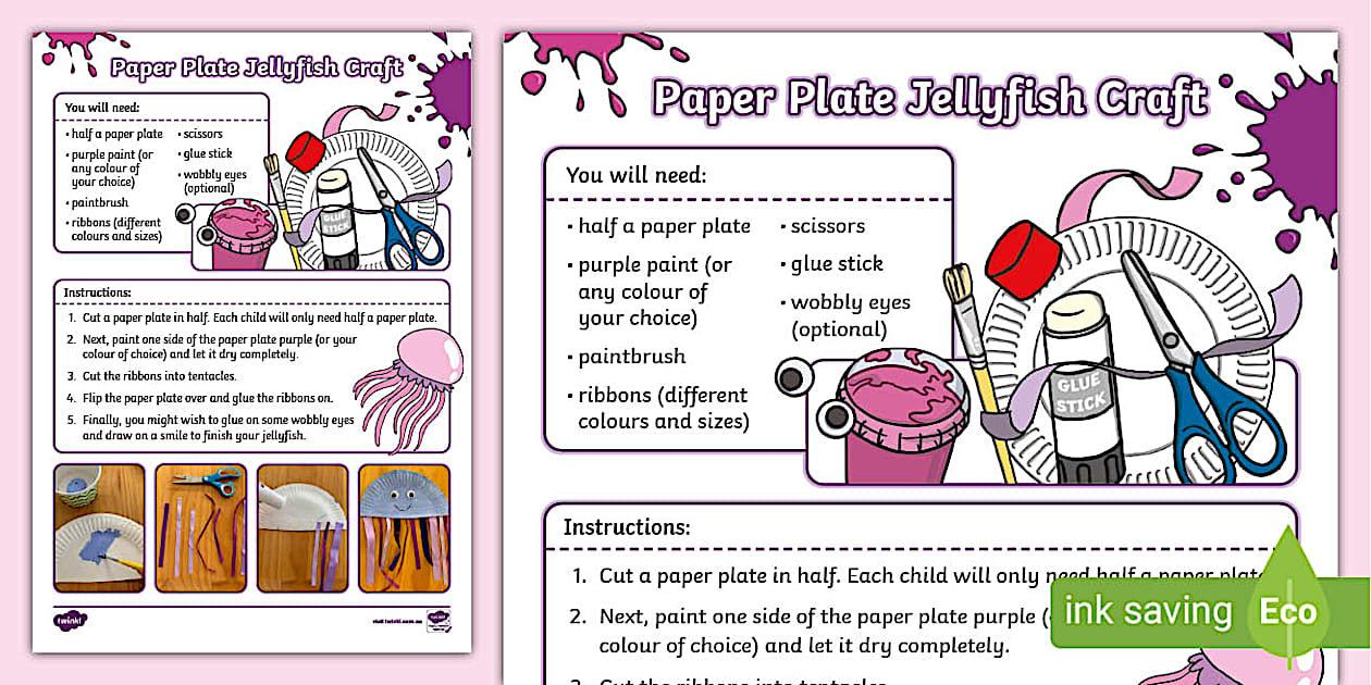 Paper Plate Jellyfish Craft