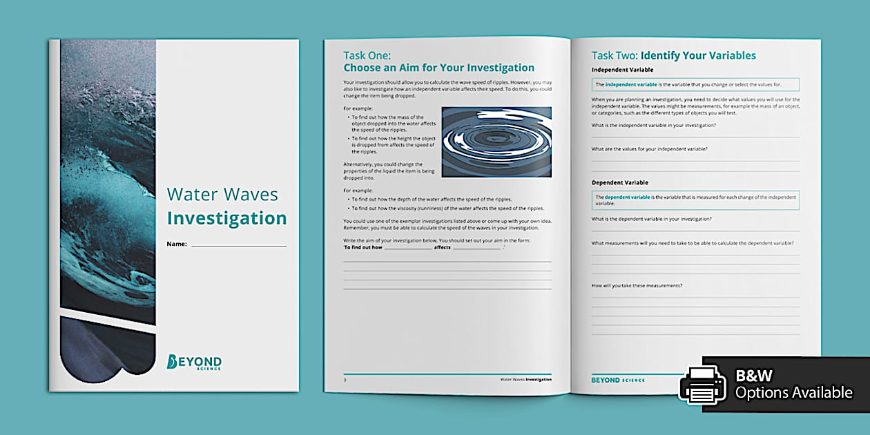 Water Waves Investigation Booklet | Science | Beyond