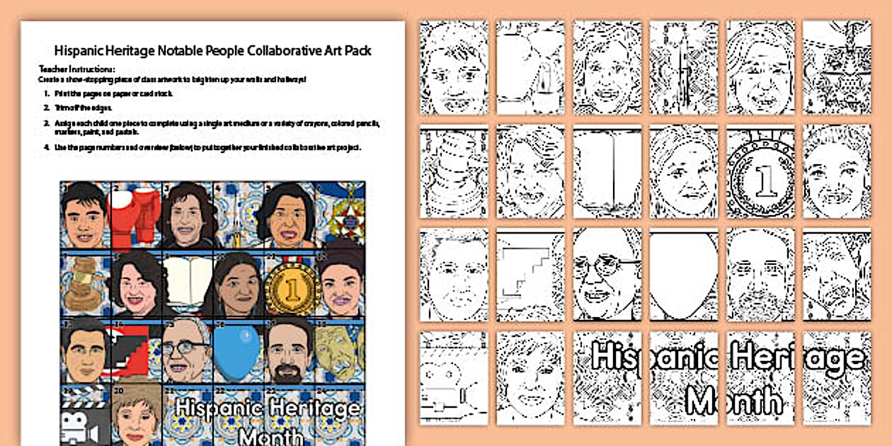 Hispanic Heritage Month Art Activity | Notable People