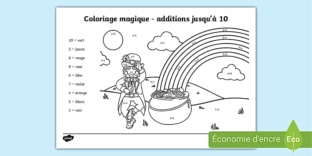 Coloriage magique pour la Saint Patrick (teacher made)