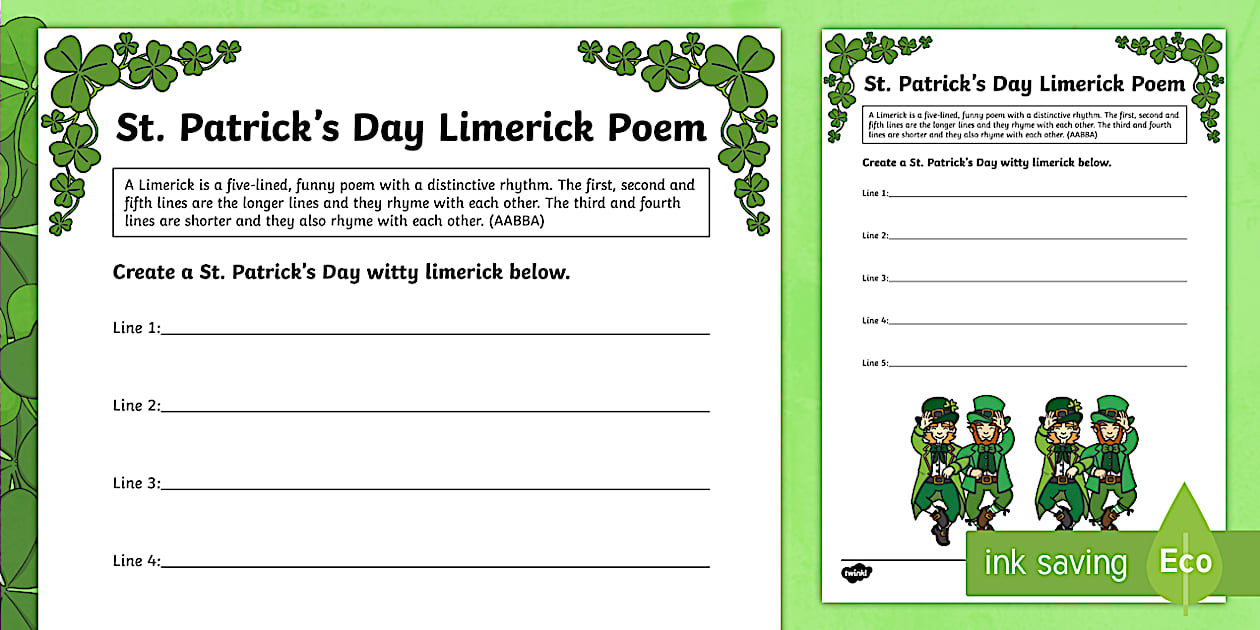 St Patrick’s Day Limericks | Australian Primary Resource