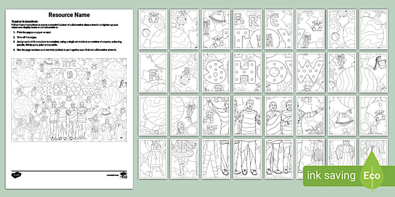 The Late Late Toy Show Collaborative Art Activity