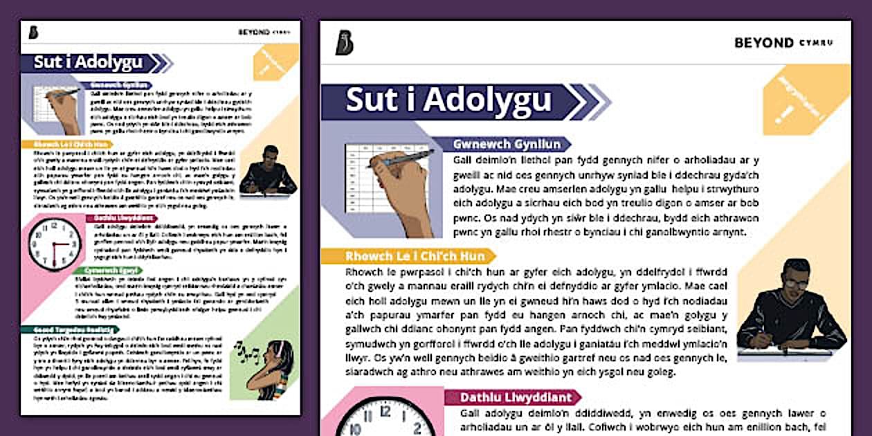 Poster Arddangos Adolygu (teacher made) - Twinkl