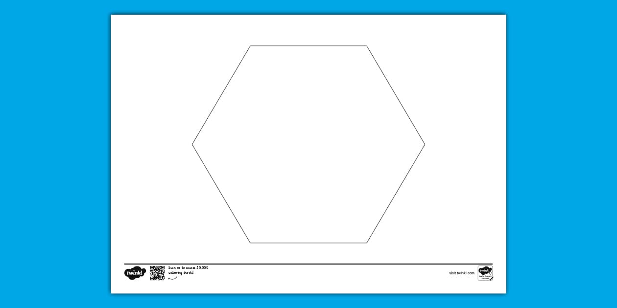 Hexagon Colouring Sheet | Colouring Sheets (teacher made)