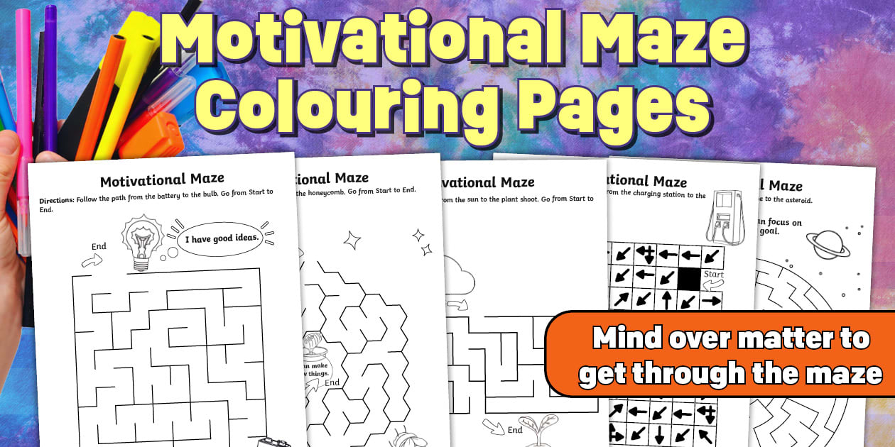 Motivational Maze Activity Sheets