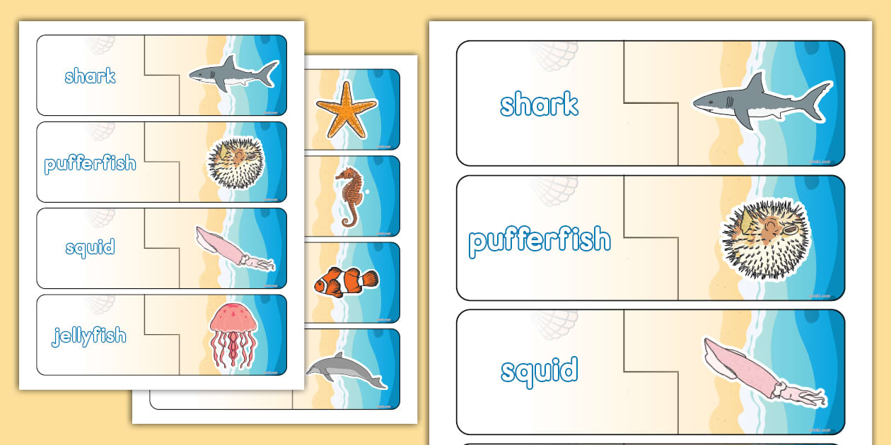 Sea Creatures Matching Puzzle (Lehrer gemacht) - Twinkl