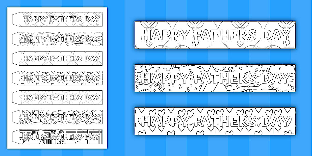 Father's Day Colouring Paper Chain (teacher made) - Twinkl