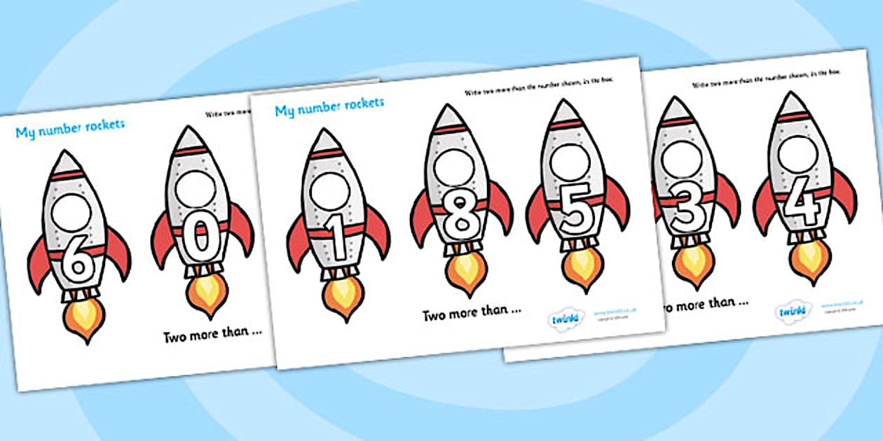 My Number Rockets (Two More) - Twinkl