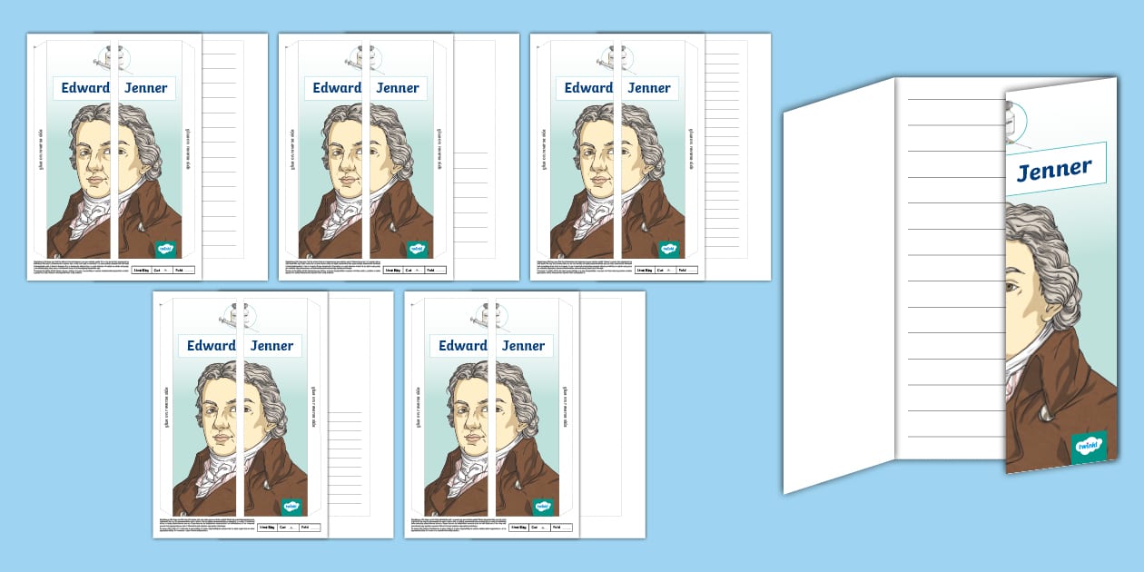 Edward Jenner Folding Writing Template - Twinkl