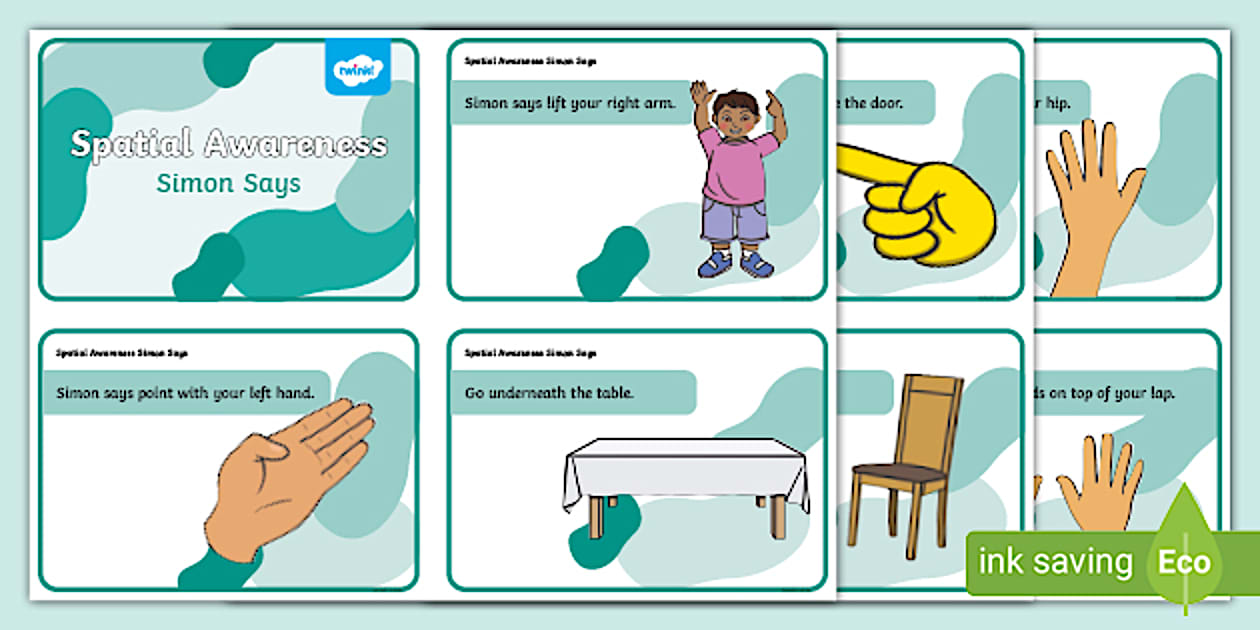 Spatial Awareness Simon Says - Twinkl
