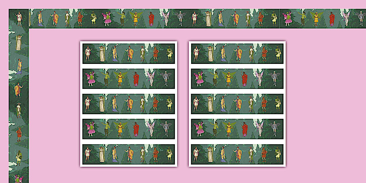 A Midsummer Night's Dream Bulletin Board Borders - Twinkl