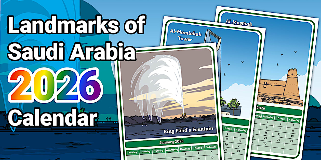 Landmarks of Saudi Arabia 2026 Calendar