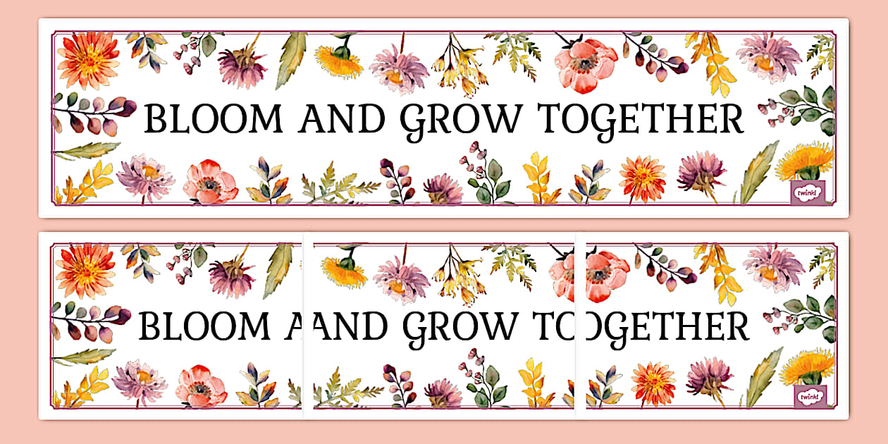 Wildflower Botanical Banner (teacher made) - Twinkl