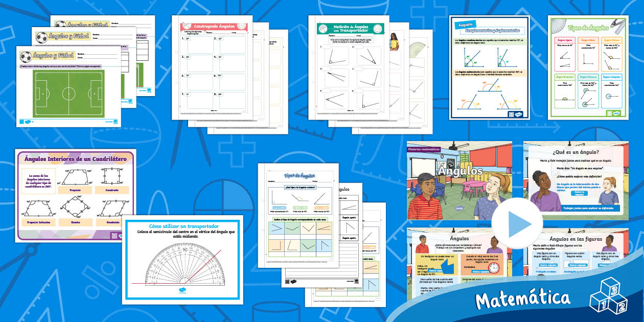 Pack | Ángulos | Geometría | Matemáticas (teacher made)