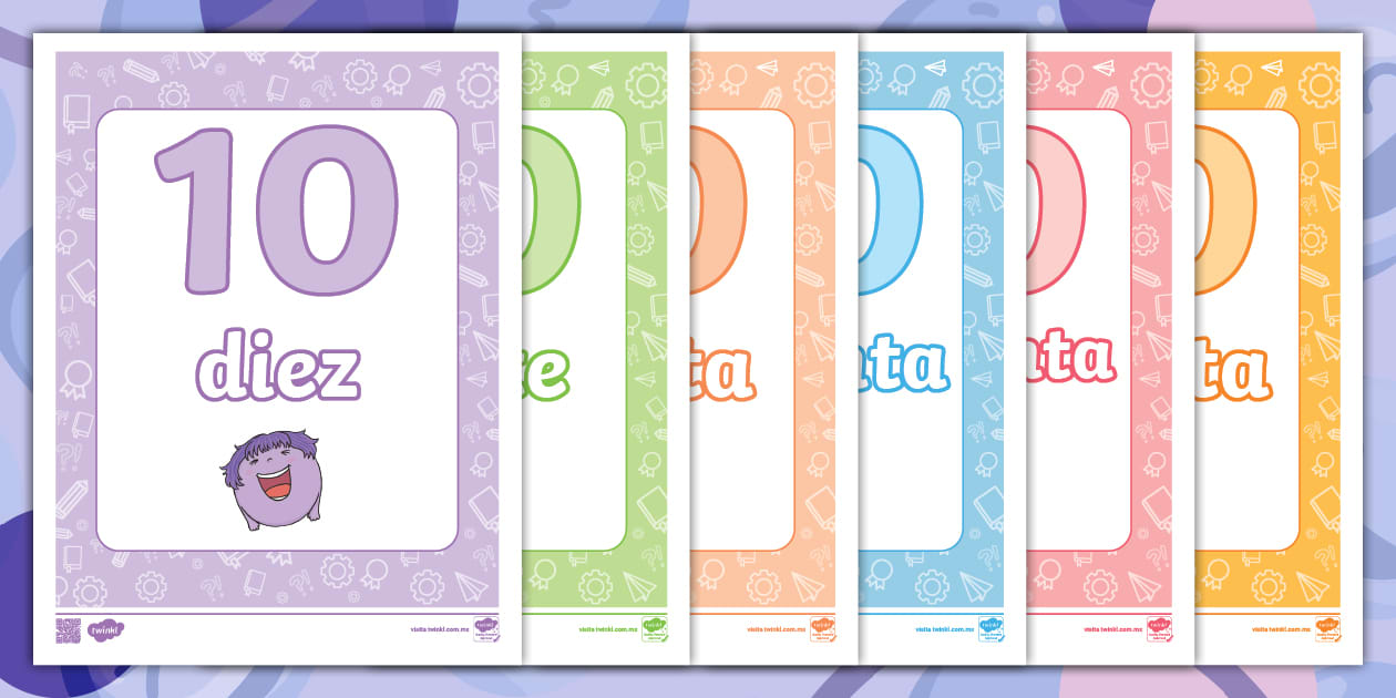 Números de 10 en 10 - carteles (Hecho por educadores)