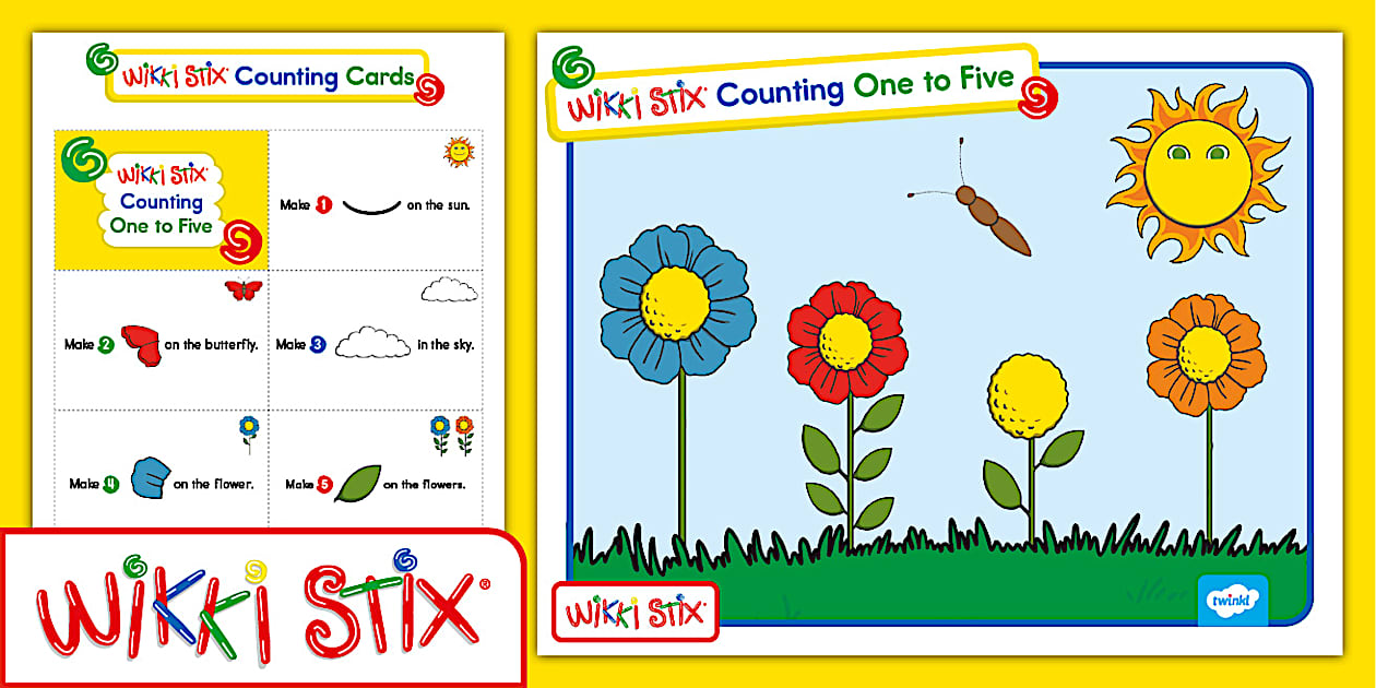 FREE! - Wikki Stix Counting One to Five Activity Mat