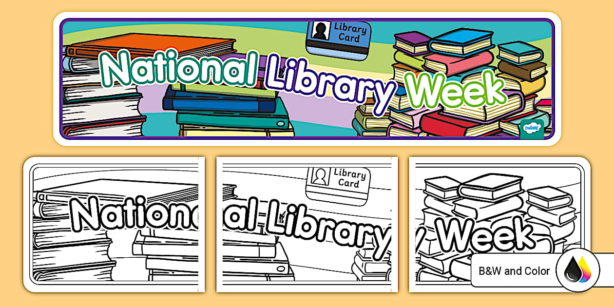 National Library Week Banner (Teacher-Made) - Twinkl