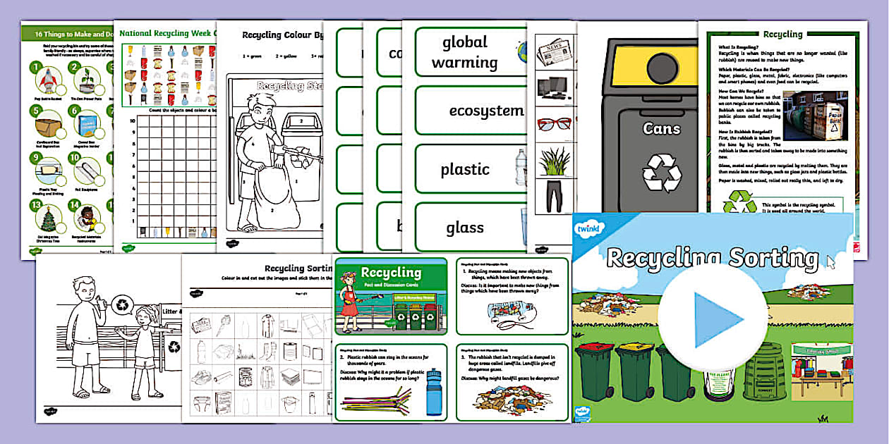 National Recycling Week Activity Pack (teacher made)