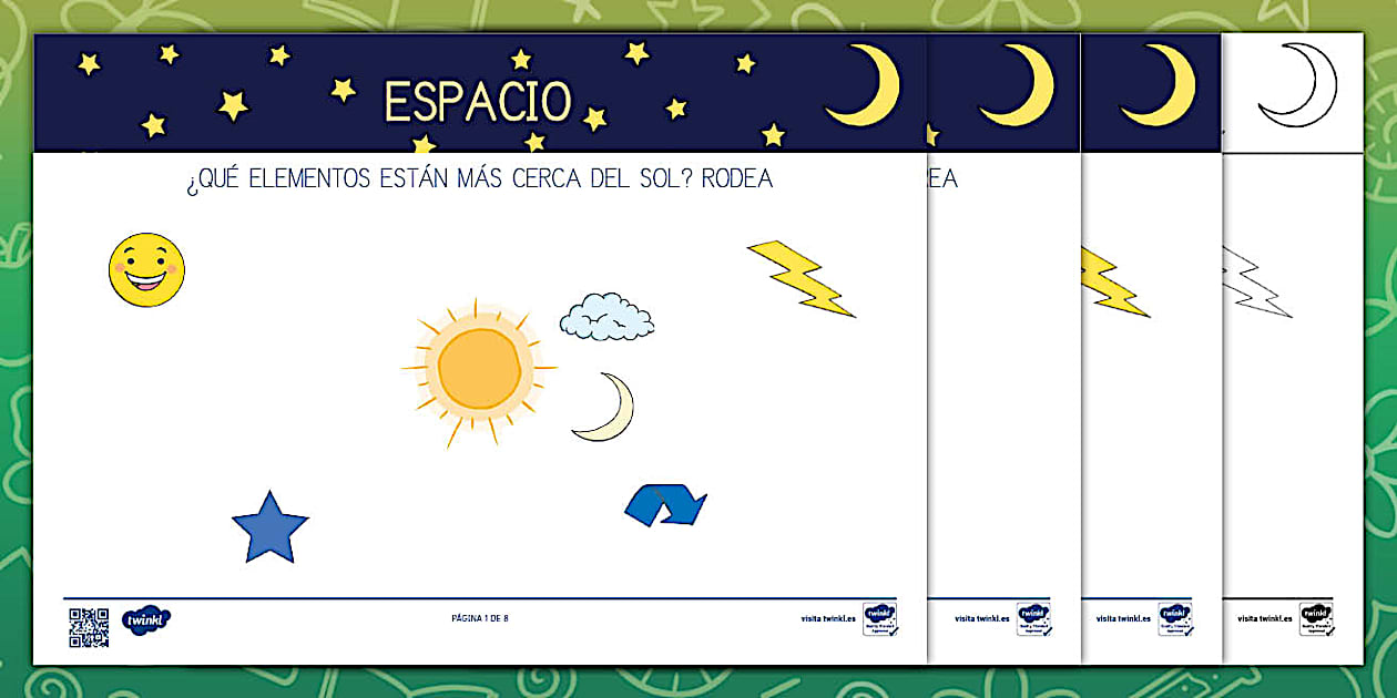 Ficha de actividad: ¿Cerca o lejos? - Espacio - Twinkl