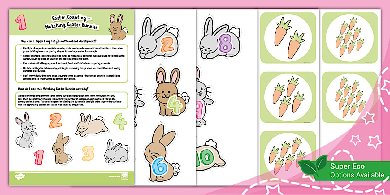 Easter Counting – Matching Easter Bunnies Counting Activity