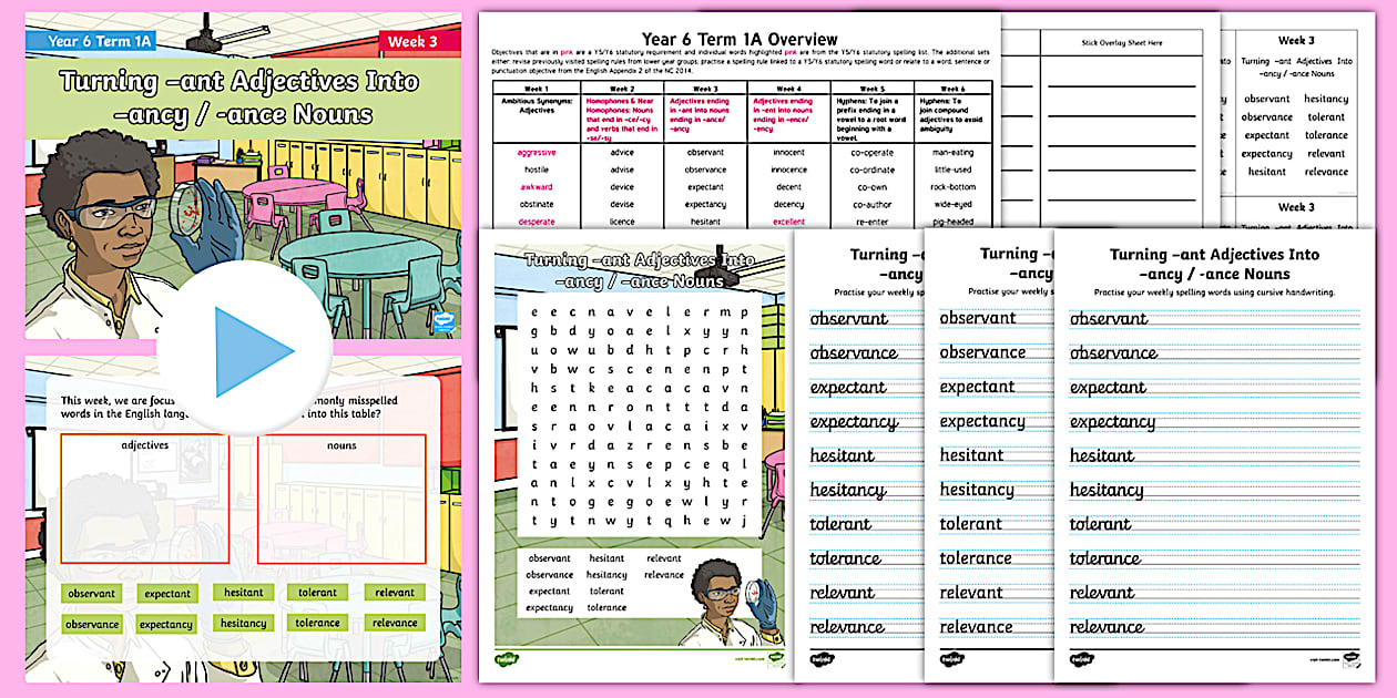Year 6 Term 1A Week 3 Spelling Pack (teacher made) - Twinkl