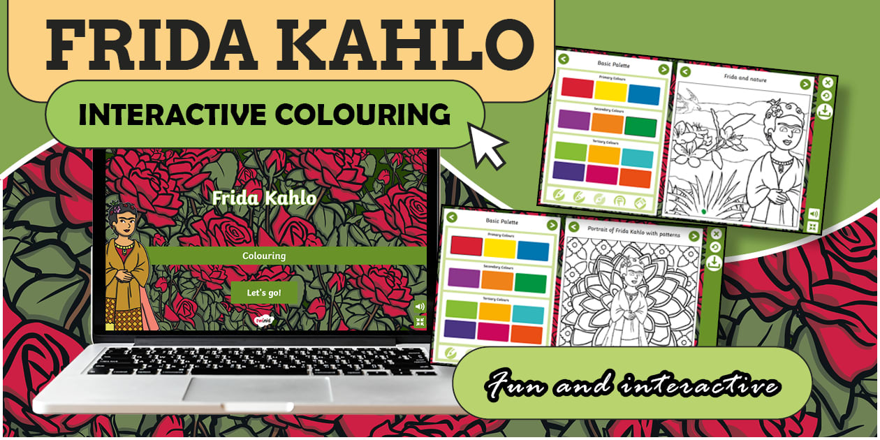 Frida Kahlo Interactive Colouring