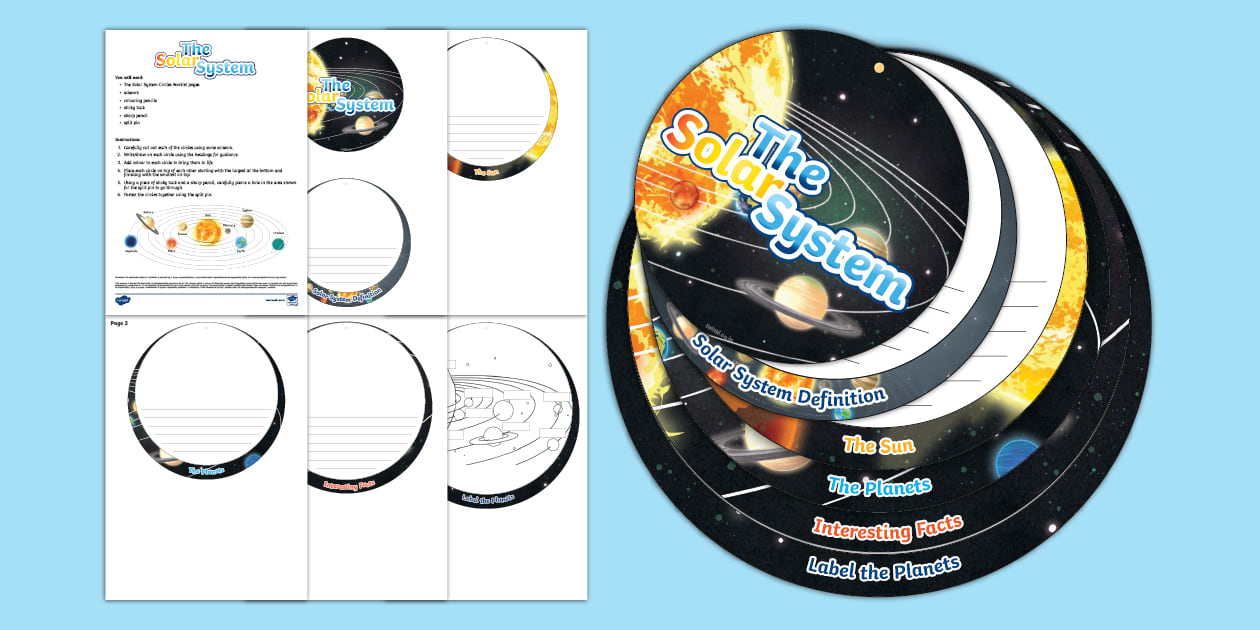 The Solar System Circles Booklet (Teacher-Made) - Twinkl