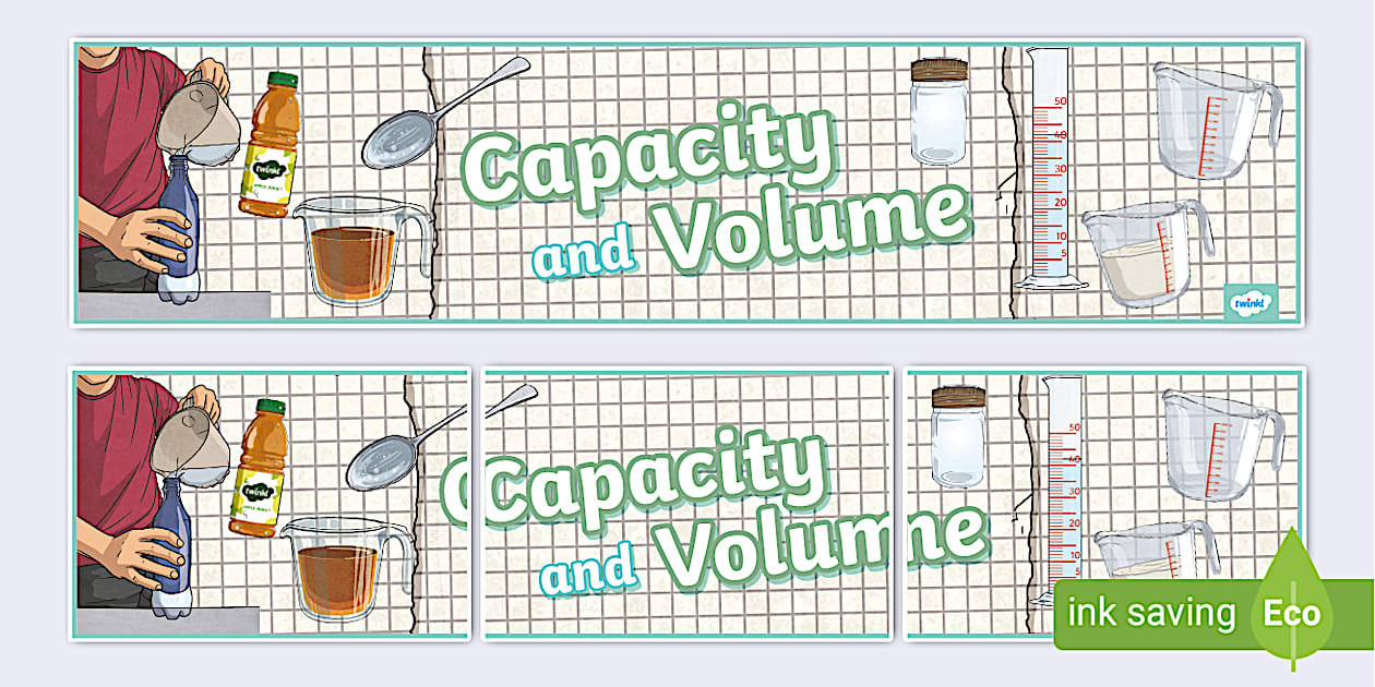 👉 Capacity and Volume Display Banner (teacher made)