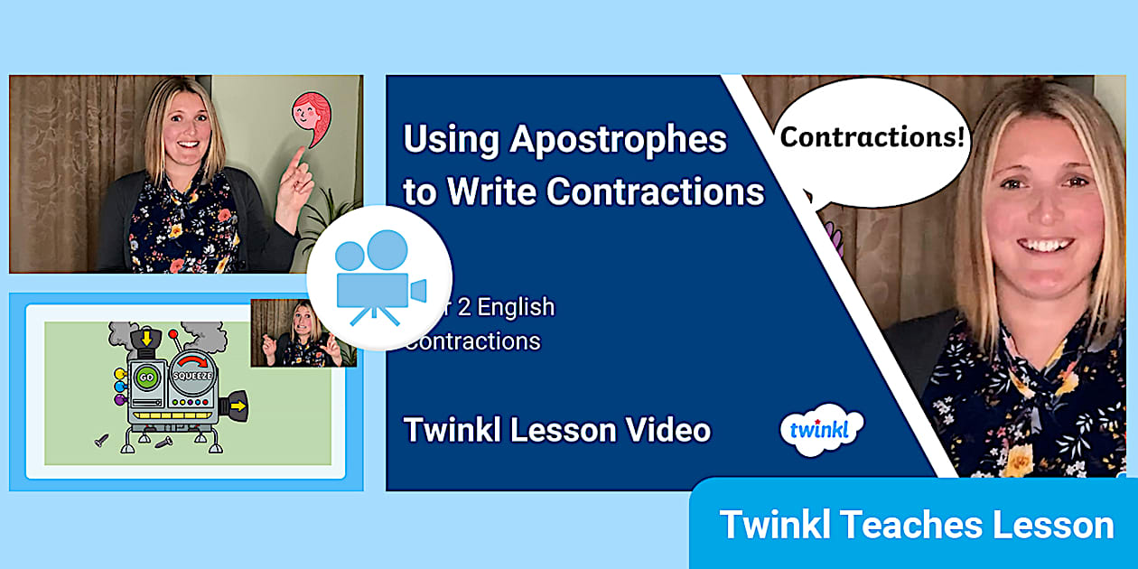 Year 2 (Ages 6-7) Contractions: Video Lesson (teacher made)