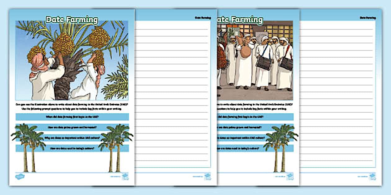 Date Farming in the UAE Writing Activity