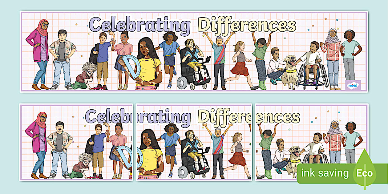 Celebrating Differences Display Banner (Teacher-Made)