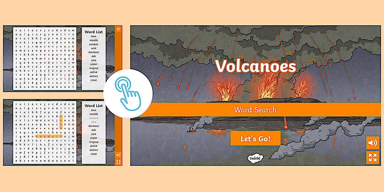 Interactive Volcano Word Search | Twinkl Go! - Twinkl