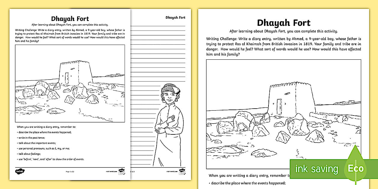 Cursive Dhayah Fort Diary (teacher made) - Twinkl