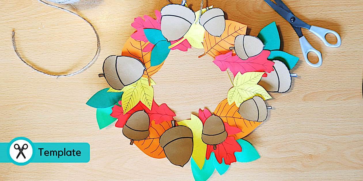 Autumn Acorn Wreath | Primary Resources | Twinkl