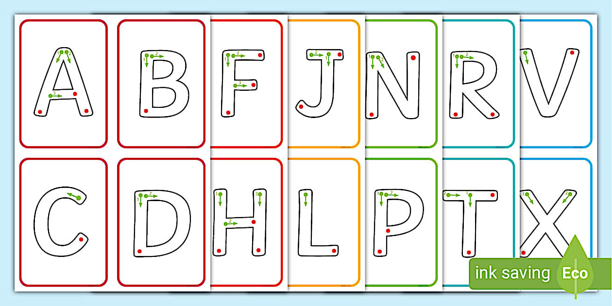 Letter Formation Cards (Upper Case) (teacher made) - Twinkl