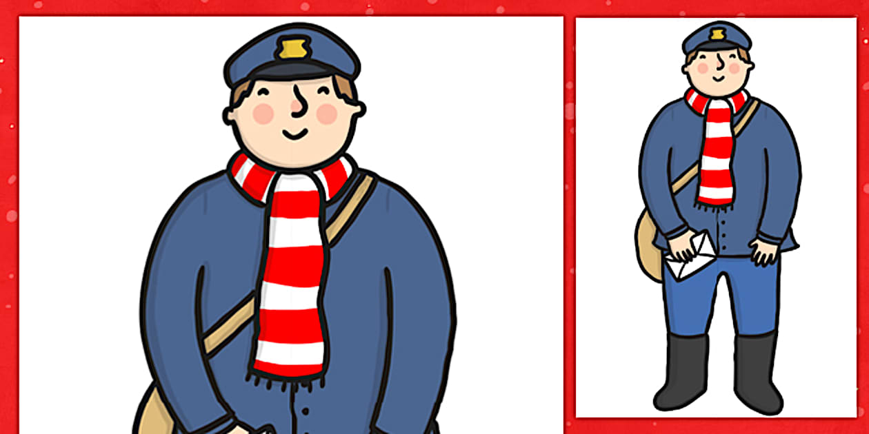 Large A2 Cut Out to Support Teaching on The Jolly Christmas Postman