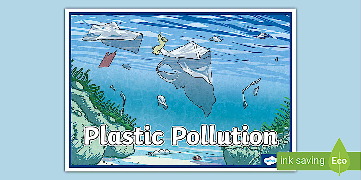 Plastic Pollution Display Poster (teacher made) - Twinkl