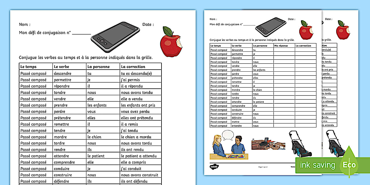Défi de conjugaison : Les verbes en -RE au passé composé