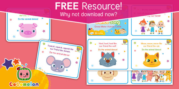 FREE CoComelon: Do The Animal Dance Song Gross Motor Cards