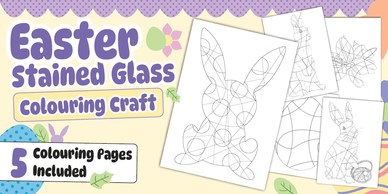 Easter Stained Glass Colouring Craft
