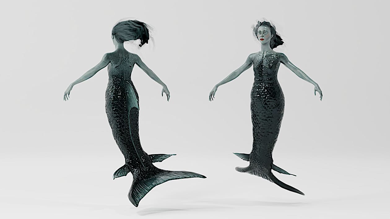 3D Model: Fantasy - Mermaid (teacher made) - Twinkl